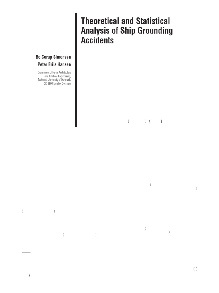 Theoretical and Statistical Analysis of Ship Grounding Accidents | PDF ...