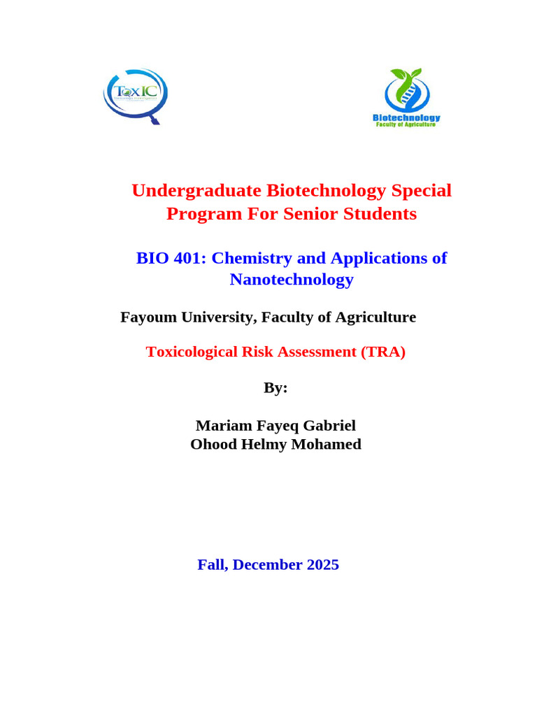 Toxicological Risk Assessment Strategies | PDF | Risk Assessment | Risk