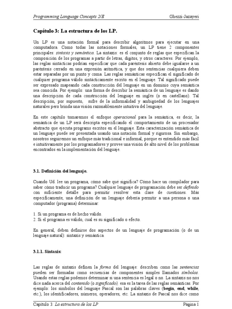 Ghezzi-Jazayeri - Programming Language Concepts 2E Capitulo 3 ...