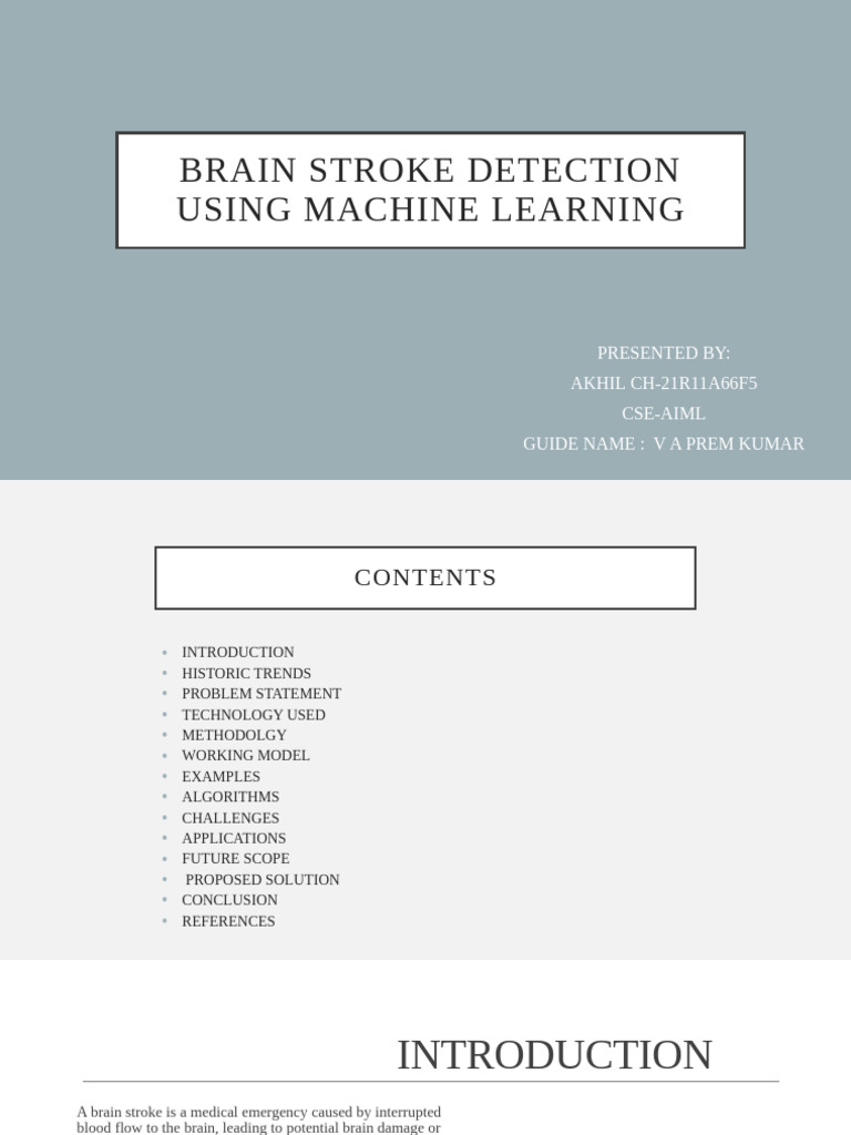 Machine Learning for Stroke Detection | PDF | Machine Learning ...