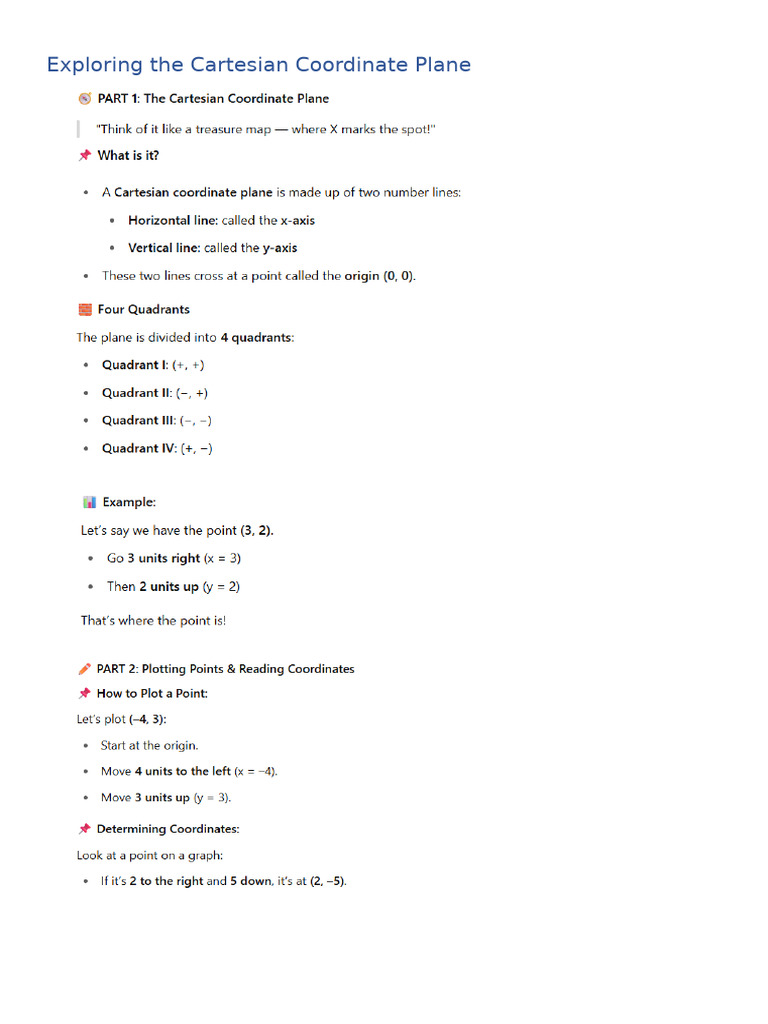 Cartesian Plane Distance & Midpoint Calculations | PDF