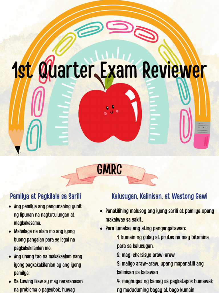 1st Quarter Exam Reviewer | PDF