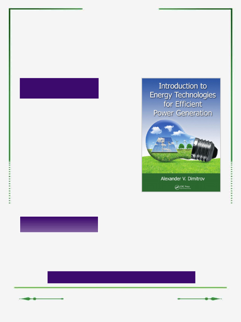 (Ebook PDF) Introduction to Energy Technologies for Efficient Power ...