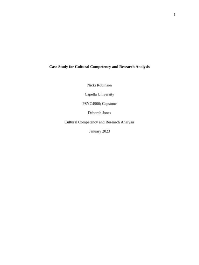 Case Study For Cultural Competency and Research Analysis | PDF | Grief ...