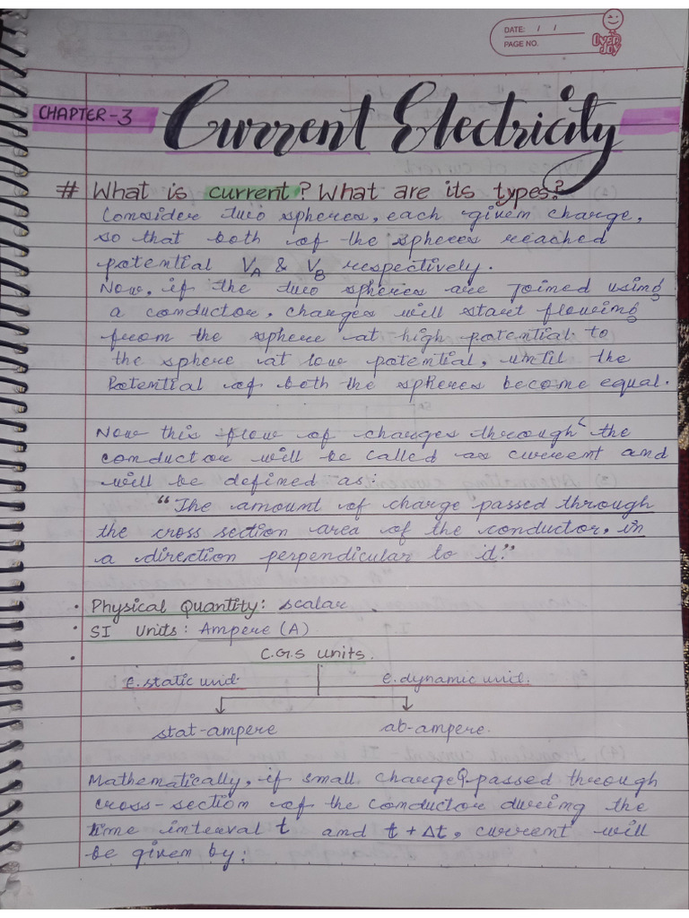 Current Electricity | PDF