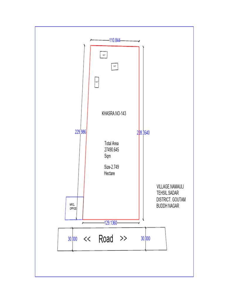 Land Area and Khasra Details in Goutam | PDF