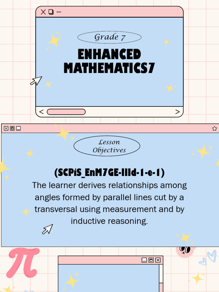 Grade 7: Enhanced Mathematics7 | PDF | Angle | Rotation