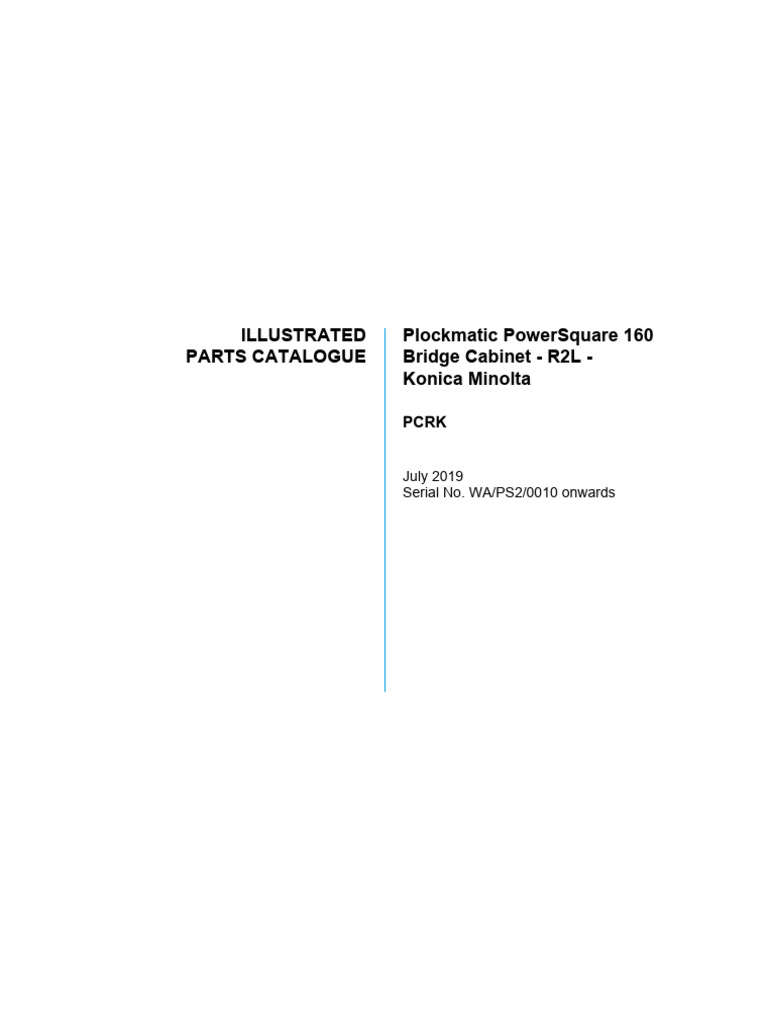 Plockmatic PowerSquare 160 Parts List | PDF | Screw | Metalworking
