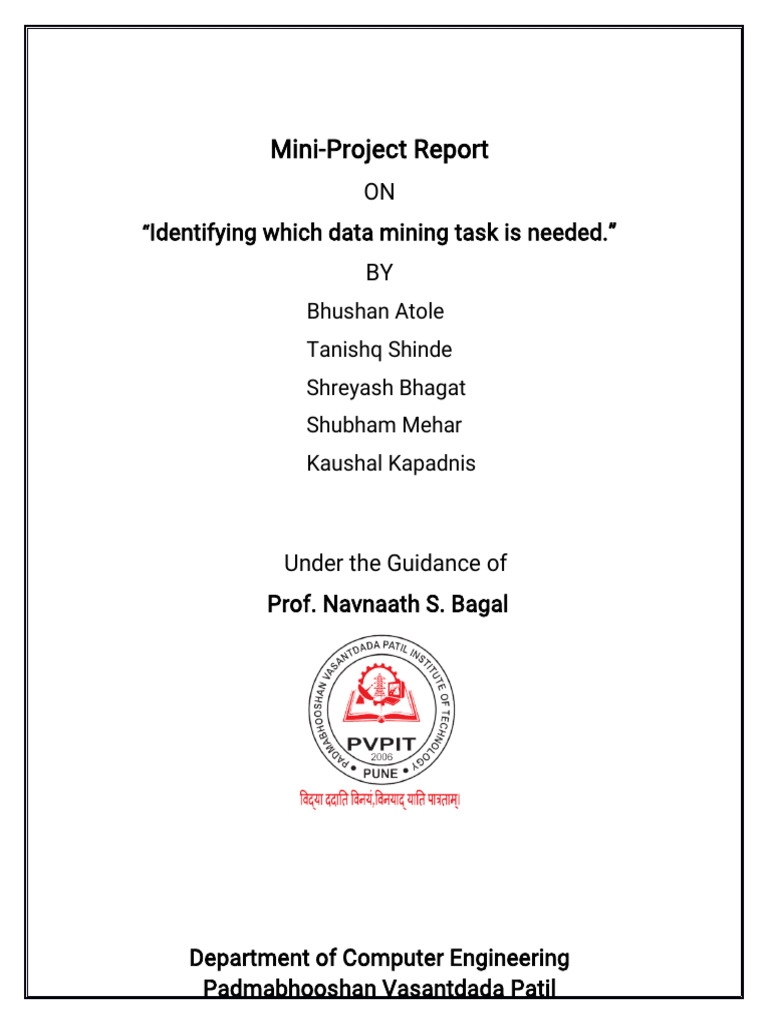 Mini Project 21 | PDF