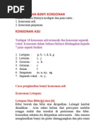 Konsonan Asli Dan Konsonan Pinjaman Dalam B Melayu | PDF