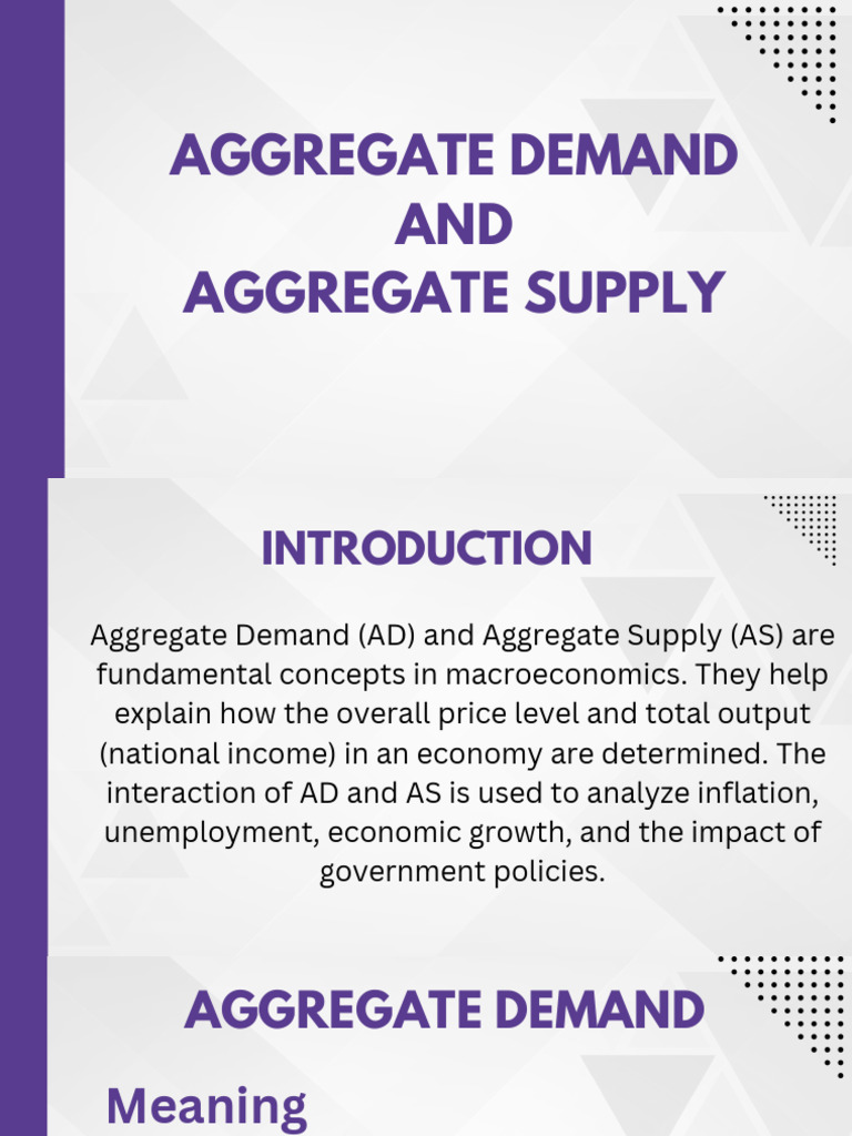 Understanding Aggregate Demand and Supply | PDF | Consumption ...