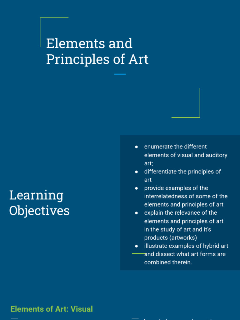 Elements and Principles of Art 1 | PDF | Tempo | Perspective (Graphical)
