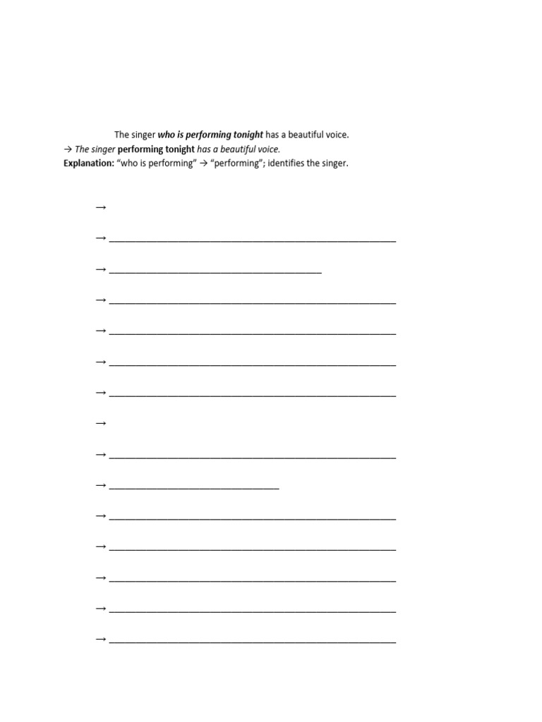 Change Clauses Into Phrases | PDF | Verb | Semantic Units