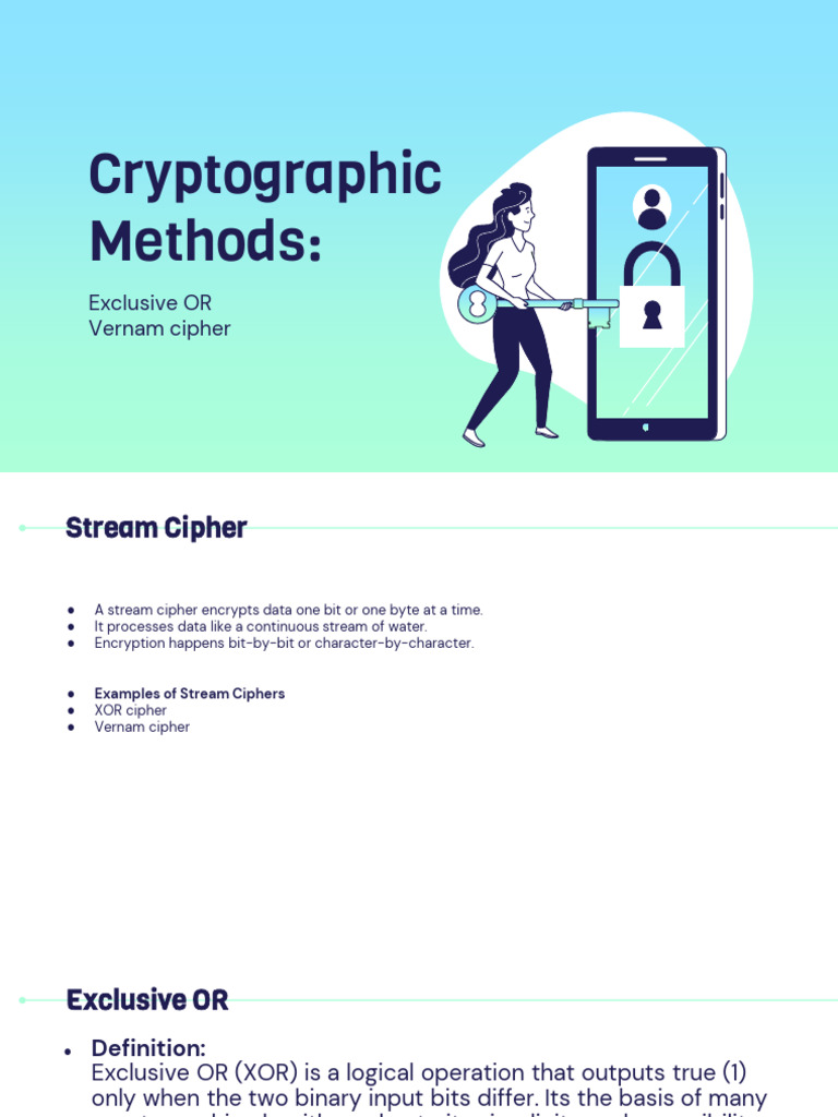 XOR and Vernam Cipher Explained | PDF | Encryption | Key (Cryptography)