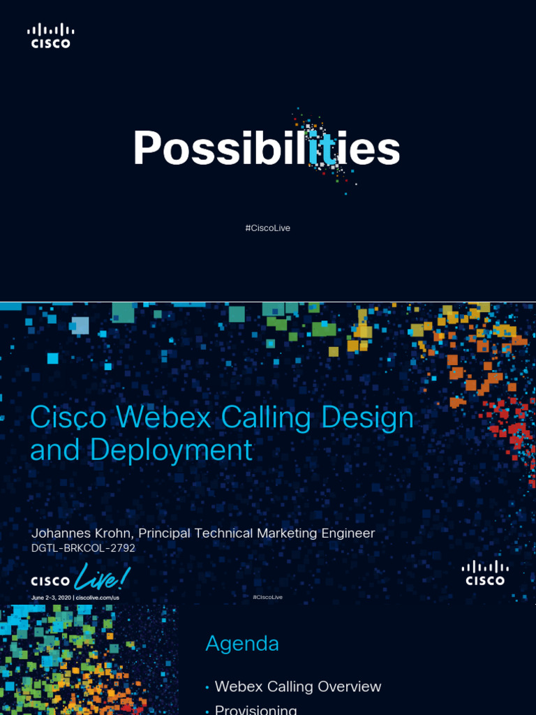 DGTL-BRKCOL-Cisco Webex Calling Design | PDF | Session Initiation ...