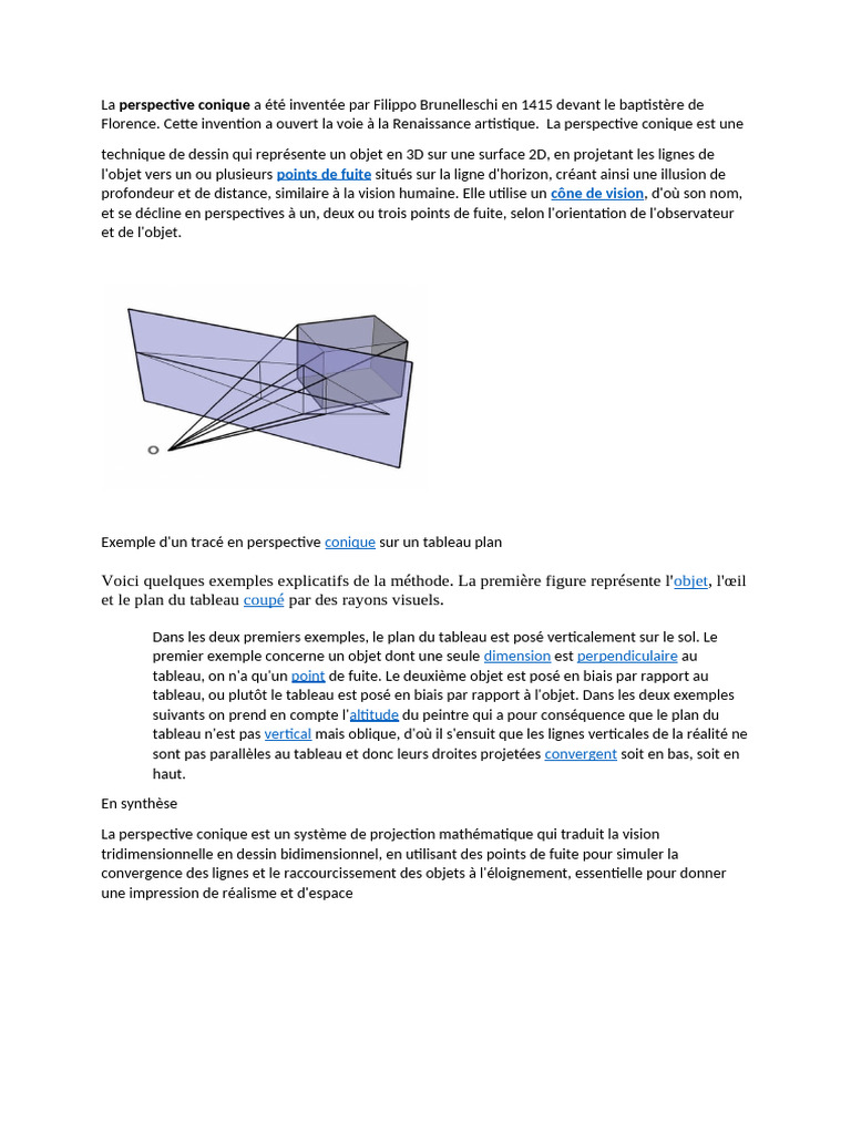 Introduction à la perspective conique | PDF