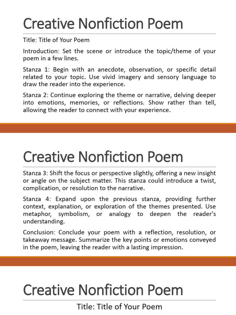 Crafting a Creative Nonfiction Poem | PDF