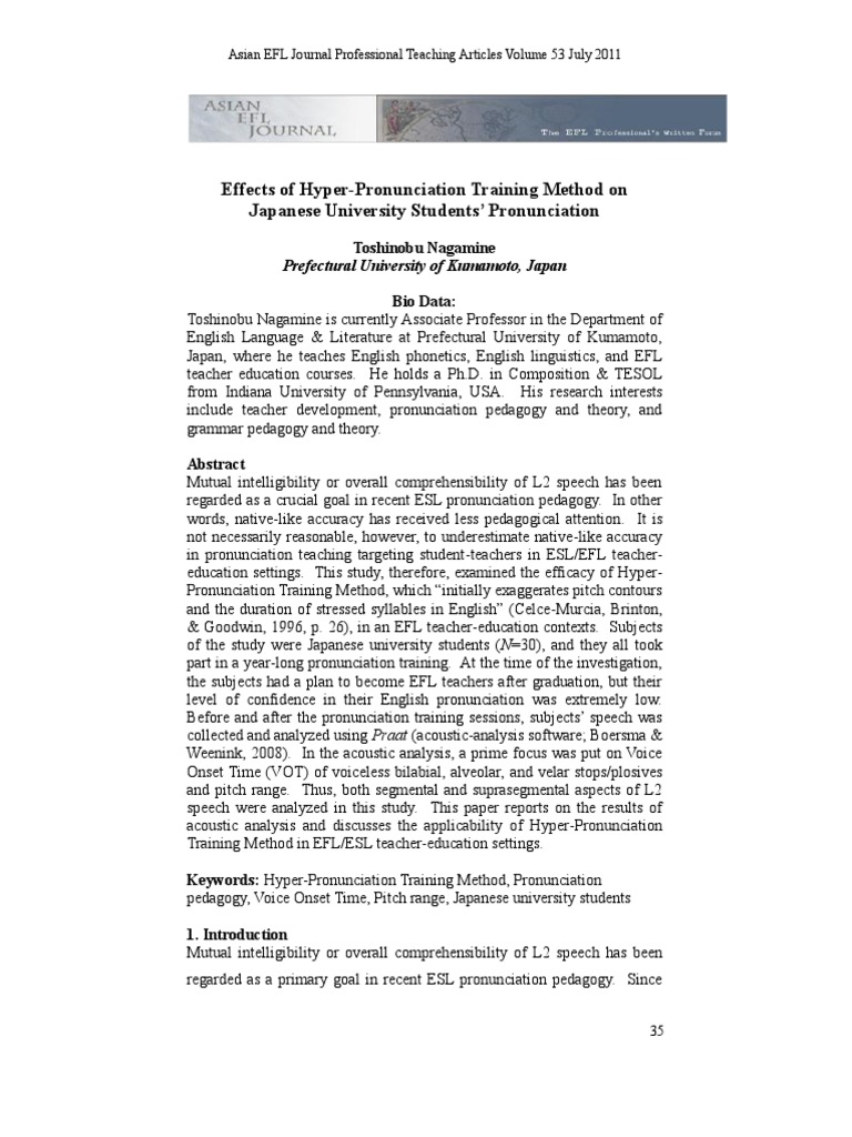 Effects Pronunciation | PDF | English As A Second Or Foreign Language ...