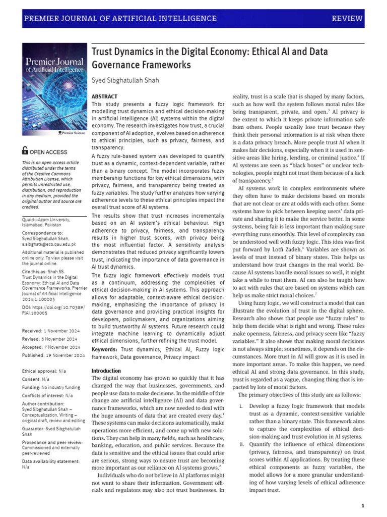 Trust Dynamics in Ethical AI Systems | PDF | Artificial Intelligence ...