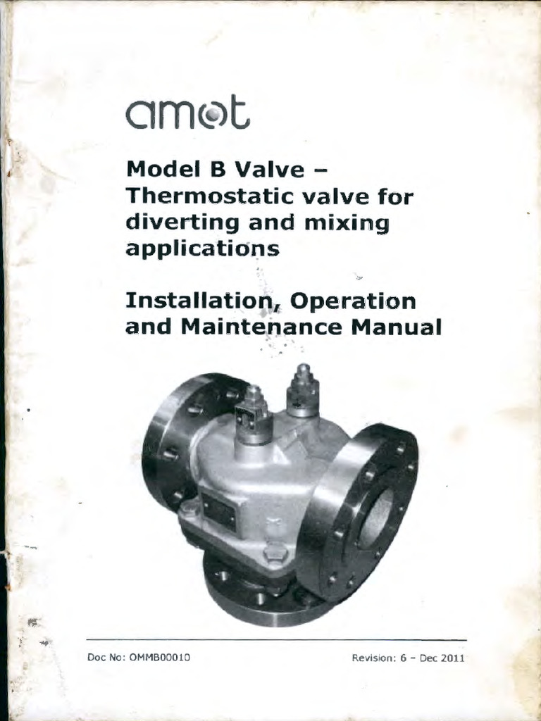 Amot - Model B Valve - Thermostatic | PDF