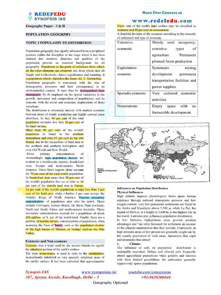 Unit 8 and 16 Population Geography | PDF | Human Migration