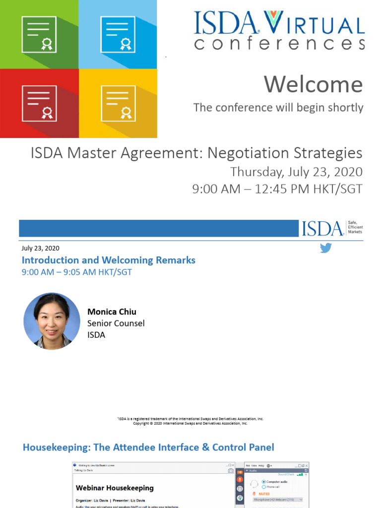 Presentation - ISDA Virtual Conference - ISDA Master Agreement ...