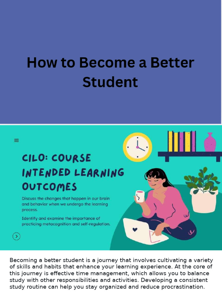 Learning To Be A Better Student Notes | PDF