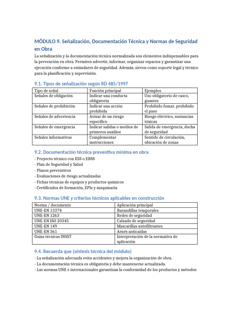 Modulo 9 Senalizacion y Documentacion Tecnica 2 | PDF
