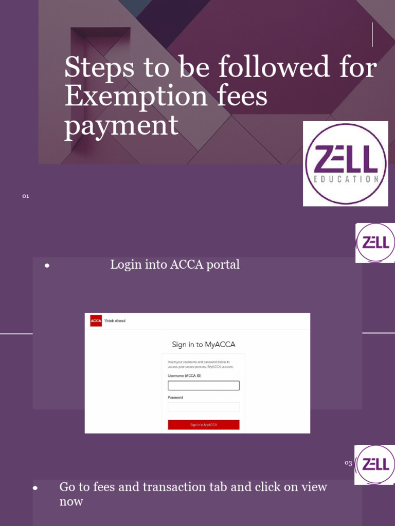 Steps To Pay Exemption Fees | PDF