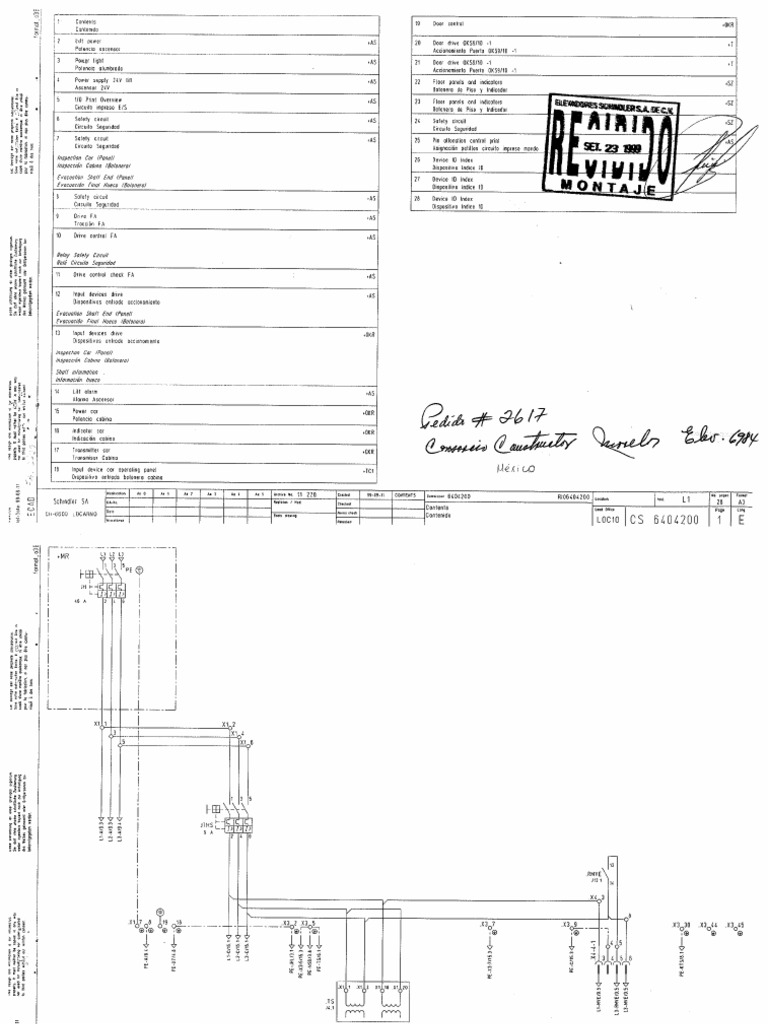 Schindler Miconic SX FA Diagramas | PDF