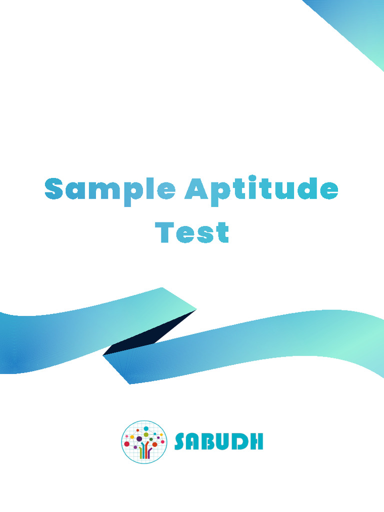 Sample Aptitude Test | PDF | Parental Leave