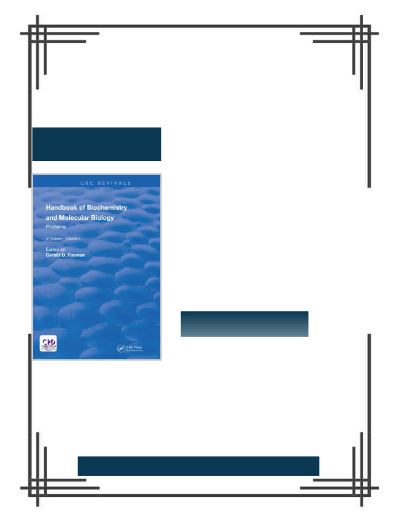 Handbook of Biochemistry and Molecular Biology. Volume 1, Proteins ...