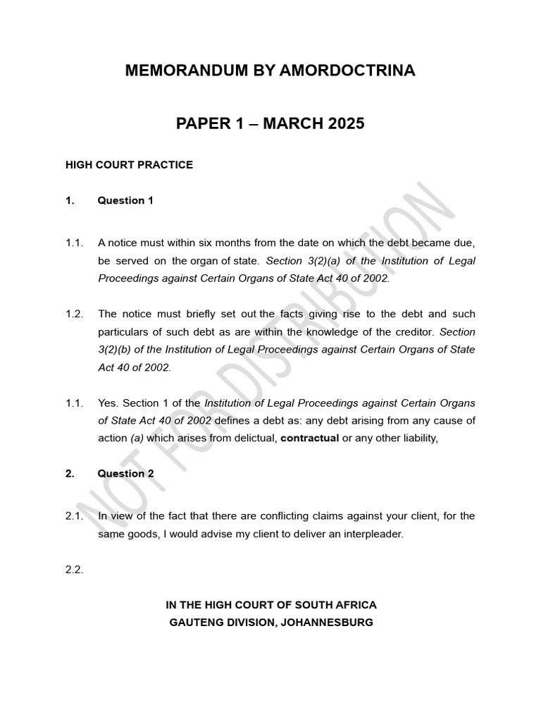 Memo - p1 Board Exams March 2025 | PDF | Prosecutor | Bail