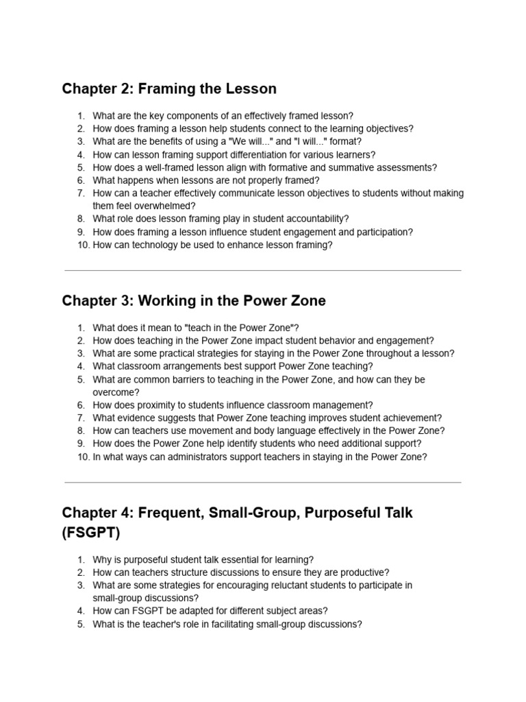 Effective Lesson Framing Strategies | PDF