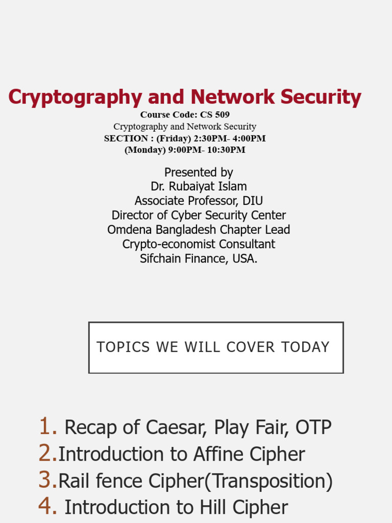 Week_3_Lec1_ | PDF | Cipher | Applied Mathematics