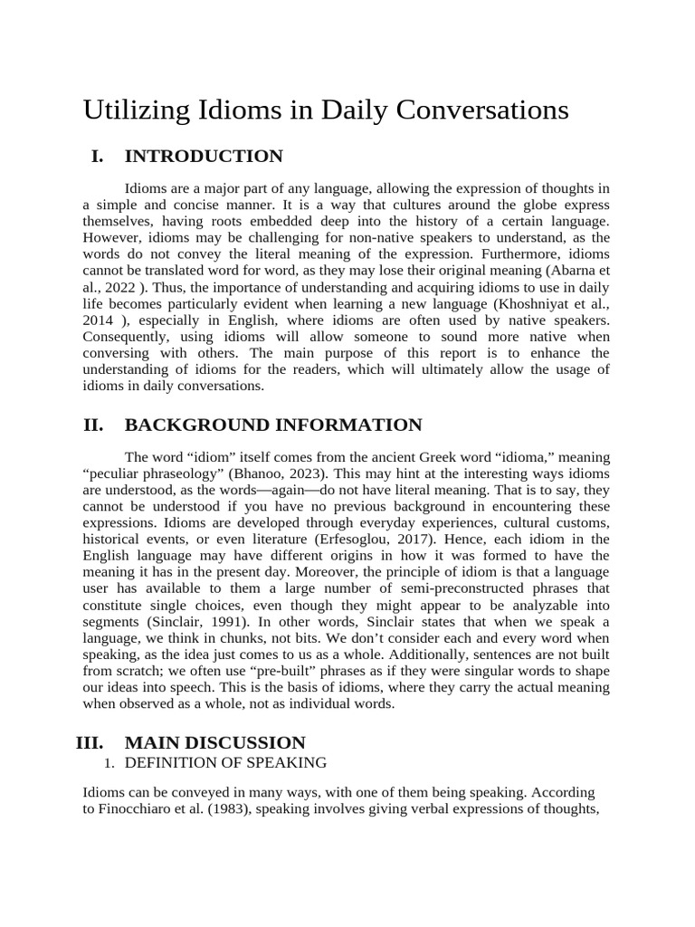 Mastering Idioms for Daily Conversations | PDF | Idiom | Word