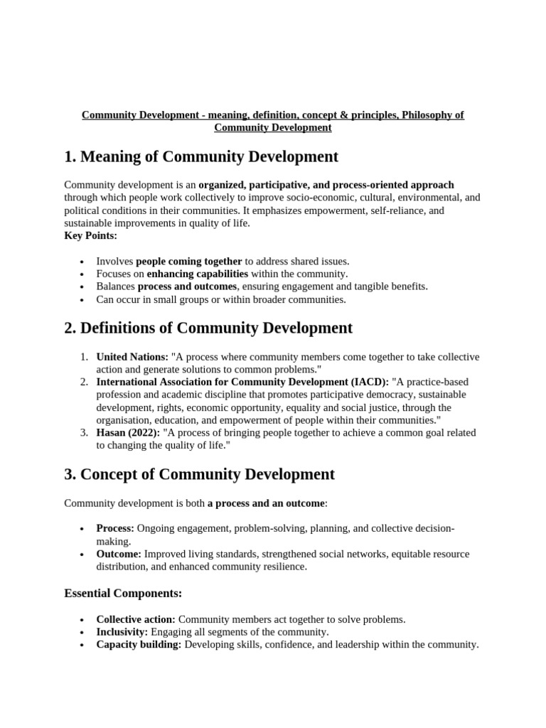 Understanding Community Development Principles | PDF | Sustainability ...