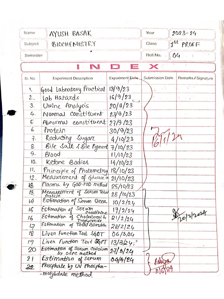 Biochemistry Practical | PDF