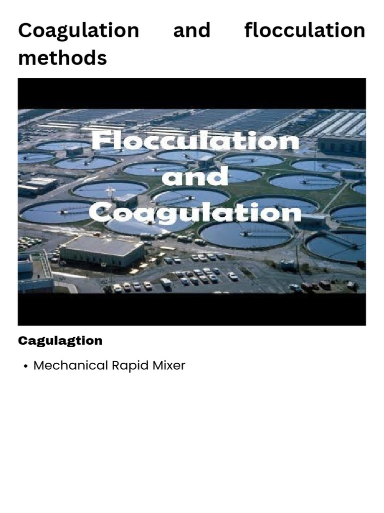 Coagulation and Flocculation Methods 20251221 063214 0000 | PDF