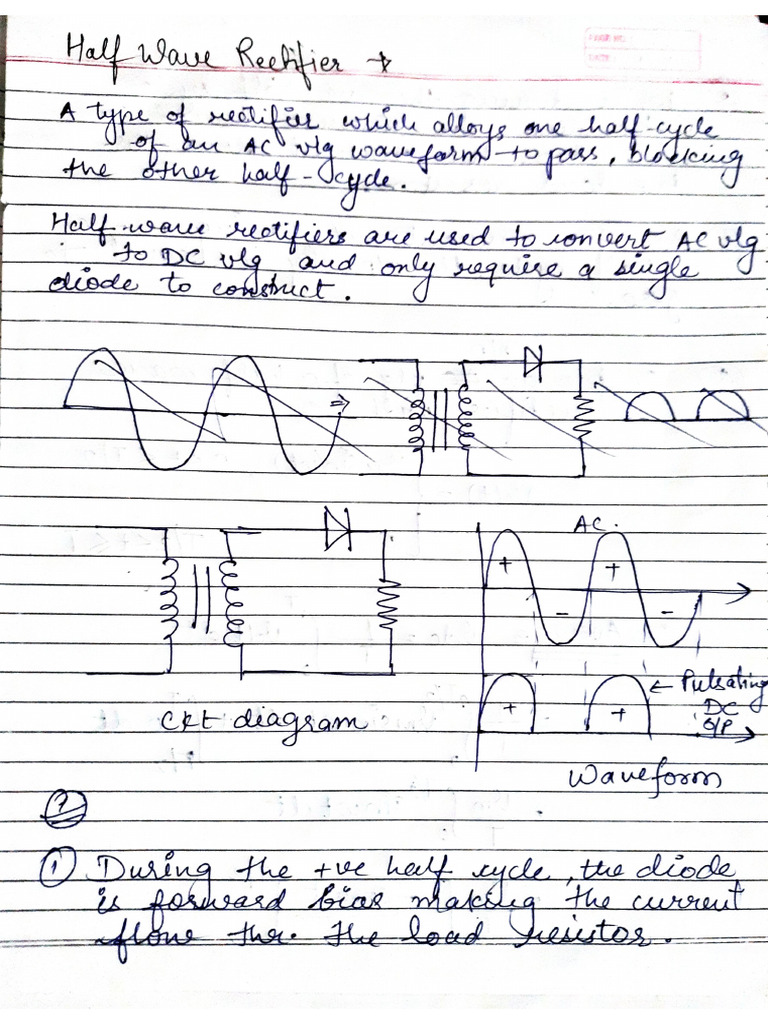 Half Wave Rectifier | PDF