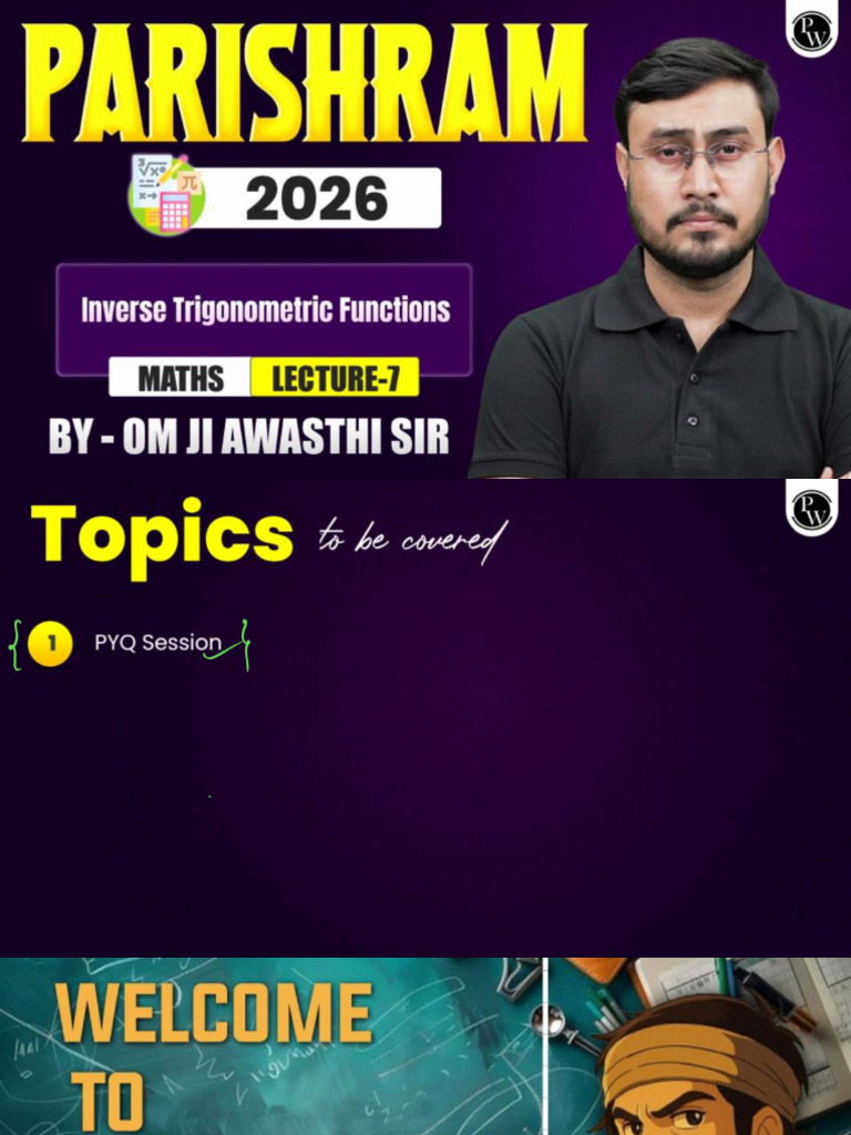 Inverse Trigonometric Functions 07_Class Notes | PDF