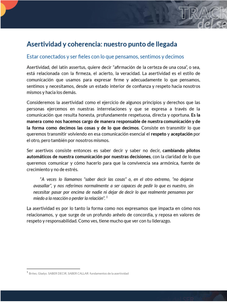 NT Asertividad y Coherencia- REVISION 2023 | PDF | Autoestima ...