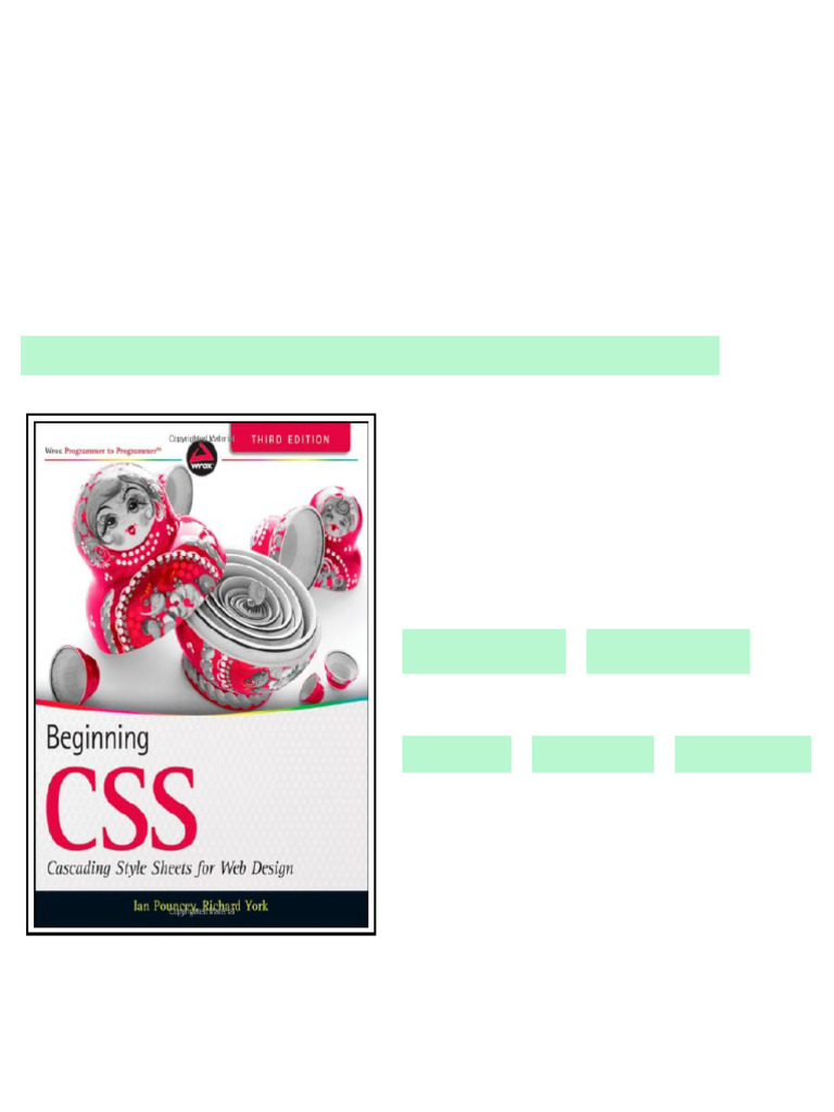 (Ebook) Beginning CSS: Cascading Style Sheets for Web Design, 3rd Edition by Ian Pouncey ...