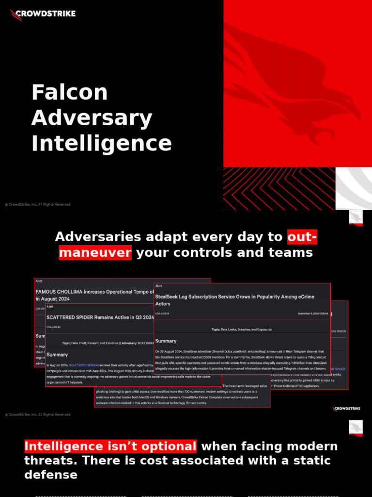 Falcon Adversary Intelligence Overview | PDF | Security | Computer Security