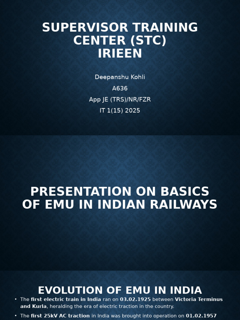 Basics of EMU | PDF | Alternating Current | Mains Electricity