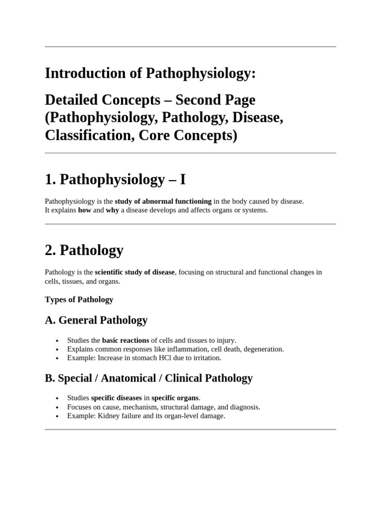 Pathophysiology and Disease Classification | PDF | Pathology | Neoplasms