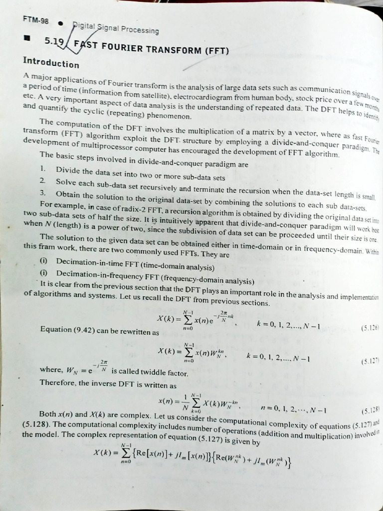 Fft | PDF | Fast Fourier Transform | Discrete Fourier Transform