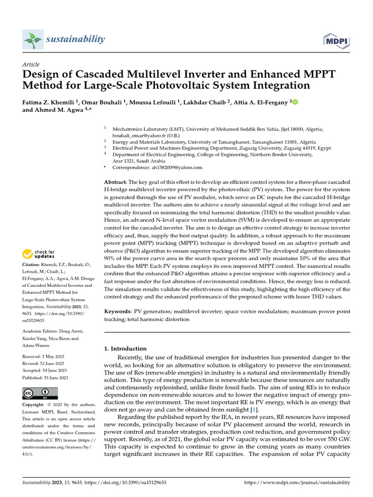 Cascaded Multilevel Inverter Design for PV Systems | PDF | Power ...