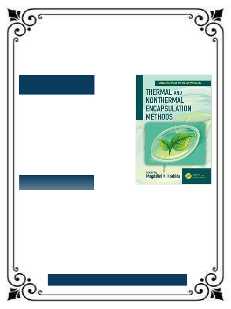 Thermal and Nonthermal Encapsulation Methods 1st Edition Magdalini ...