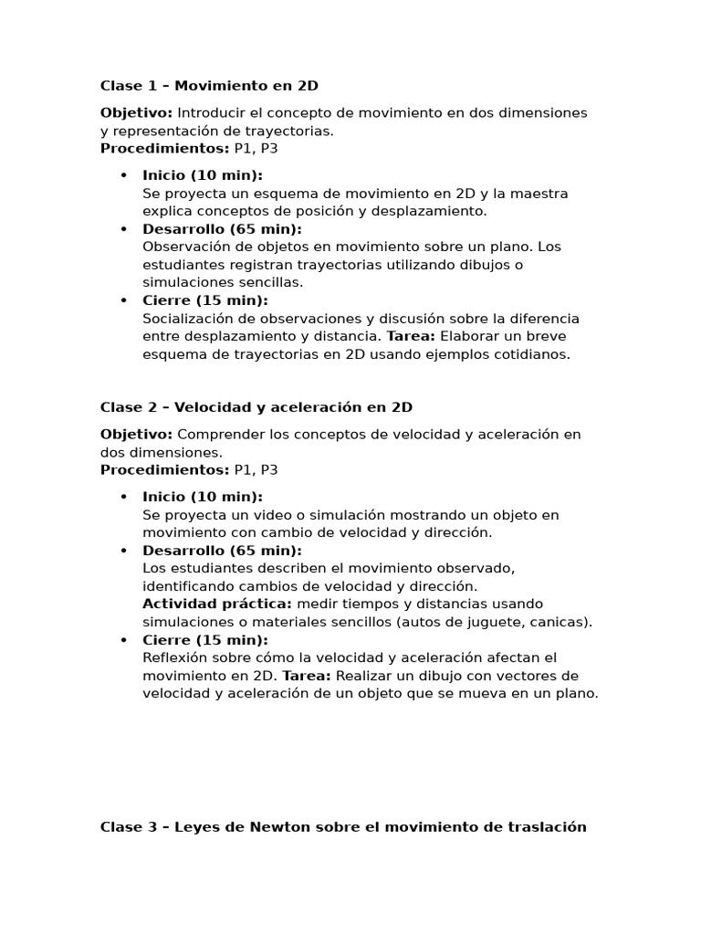 Planificacion 6to de Secundaria - Copia | PDF | Fuerza | Gravedad